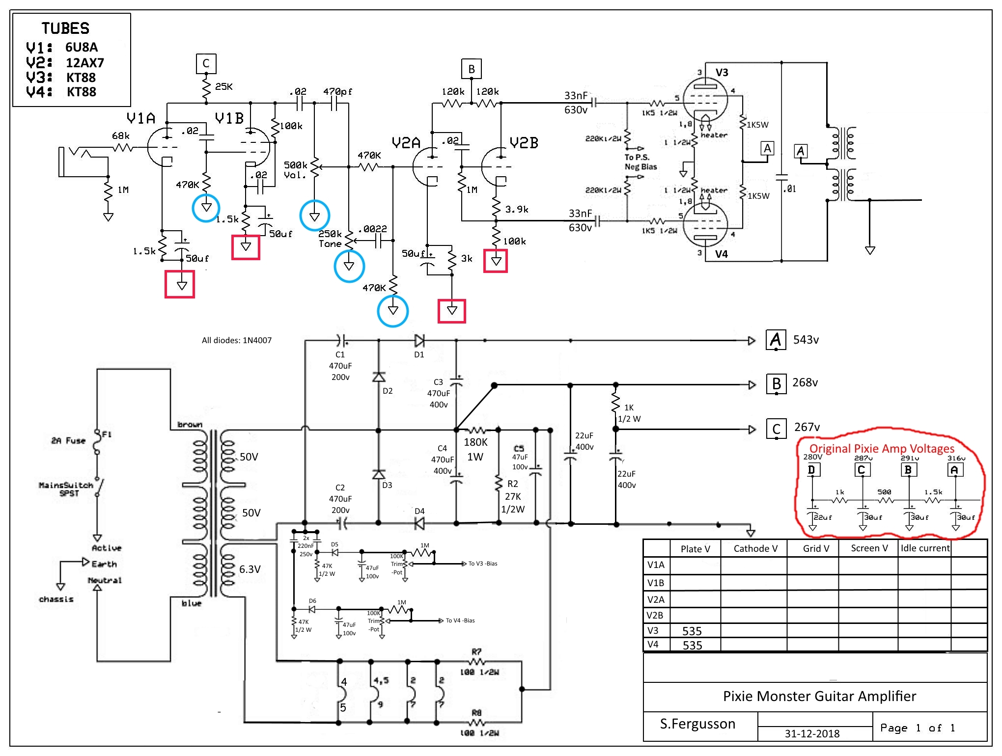 KT88 Guitar Amp Project
